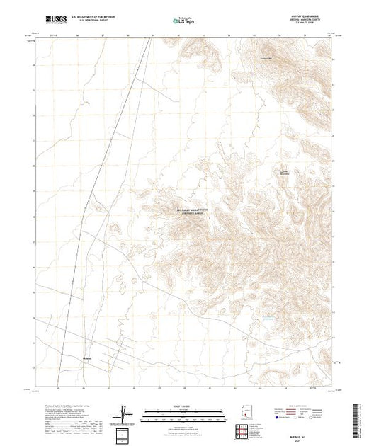 US Topo 7.5-minute map for Midway AZ – American Map Store