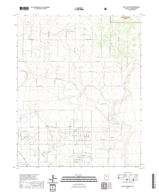 US Topo 7.5-minute map for Molly Ann Draw AZ – American Map Store