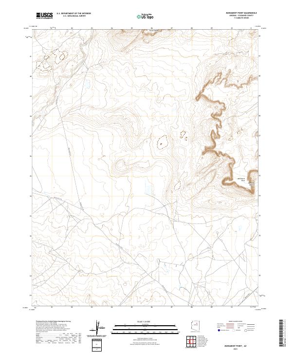 US Topo 7.5-minute map for Monument Point AZ – American Map Store