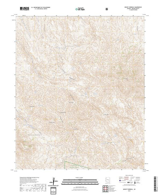 US Topo 7.5-minute map for Mount Turnbull AZ – American Map Store