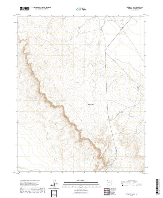US Topo 7.5-minute map for Newberry Mesa AZ – American Map Store