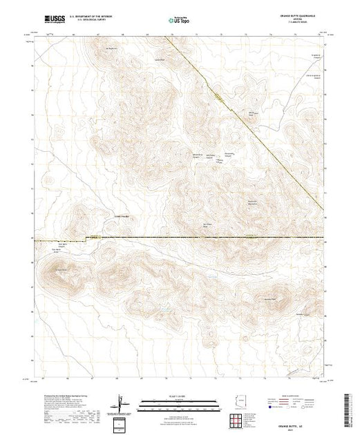 US Topo 7.5-minute map for Orange Butte AZ – American Map Store