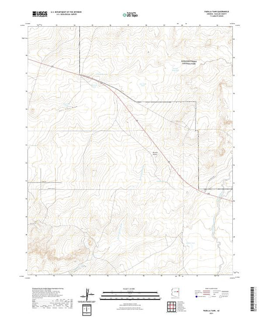 US Topo 7.5-minute map for Padilla Tank AZ – American Map Store
