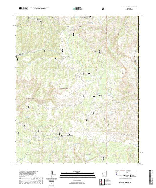 US Topo 7.5-minute map for Parallel Canyon AZ – American Map Store
