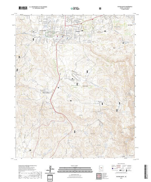 US Topo 7.5-minute map for Payson South AZ – American Map Store