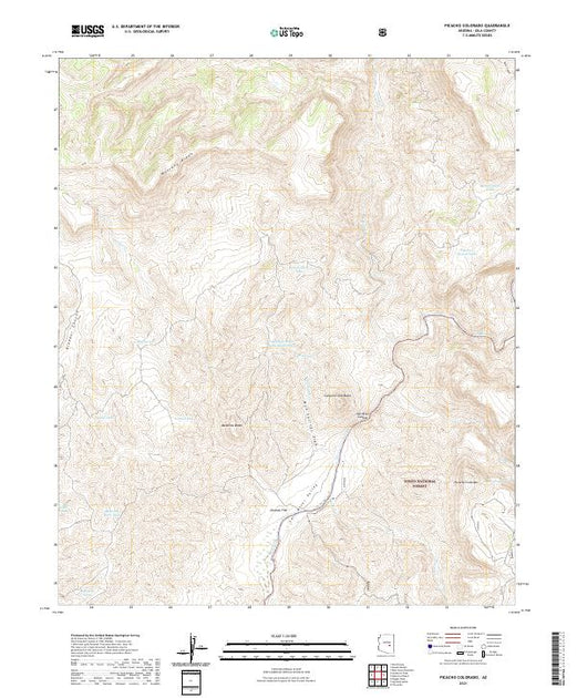 US Topo 7.5-minute map for Picacho Colorado AZ – American Map Store