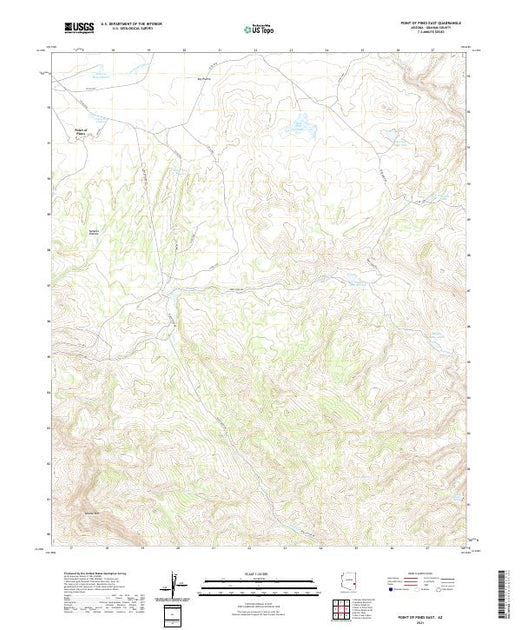 US Topo 7.5-minute map for Point of Pines East AZ – American Map Store