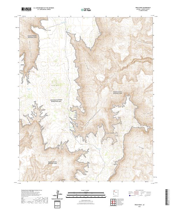 US Topo 7.5-minute map for Price Point AZ – American Map Store