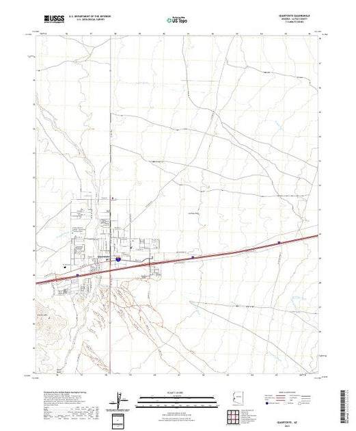 US Topo 7.5-minute map for Quartzsite AZ – American Map Store