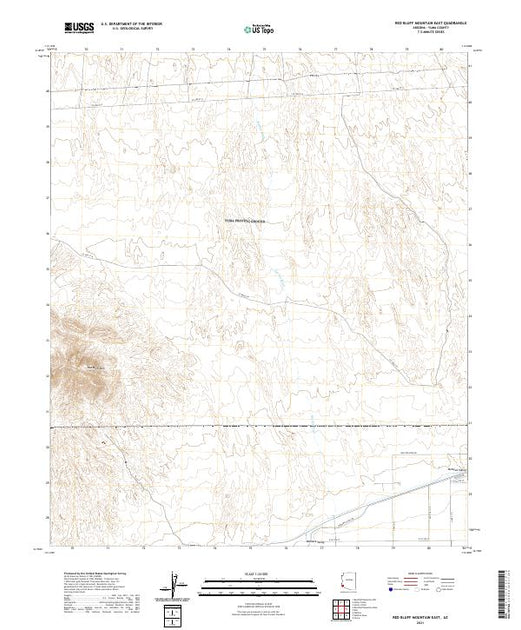 USGS US Topo 7.5-minute map for Red Bluff Mountain East AZ 2021 ...