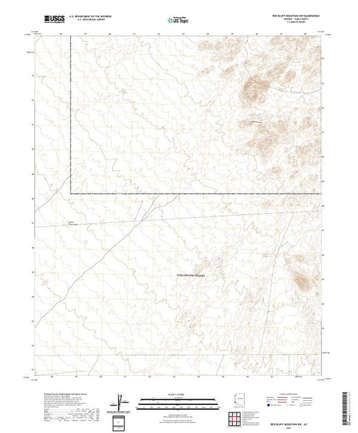 USGS US Topo 7.5-minute map for Red Bluff Mountain NW AZ 2021 ...