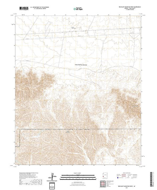 USGS US Topo 7.5-minute map for Red Bluff Mountain West AZ 2021 ...