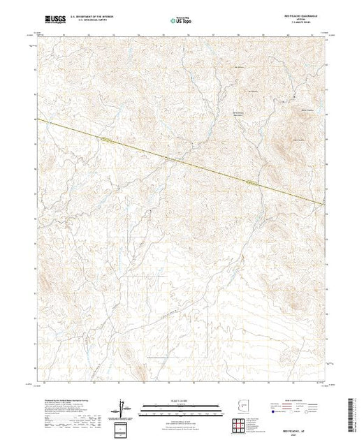 US Topo 7.5-minute map for Red Picacho AZ – American Map Store