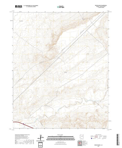 US Topo 7.5-minute map for Rincon Ranch AZ – American Map Store