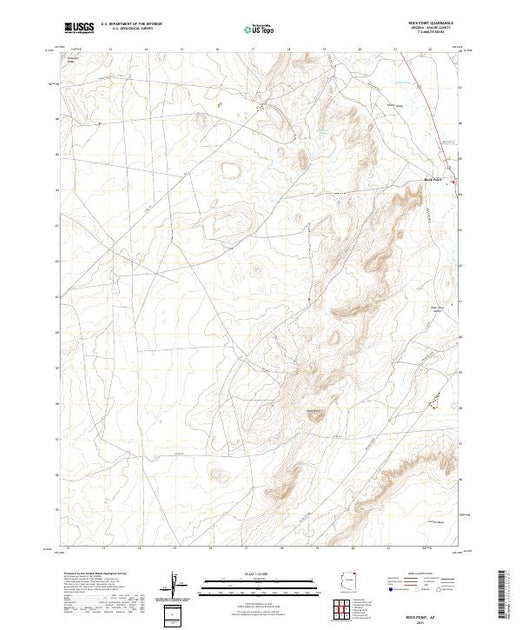 US Topo 7.5-minute map for Rock Point AZ – American Map Store