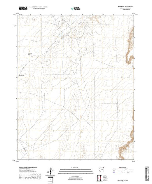 US Topo 7.5-minute map for Rock Point SW AZ – American Map Store