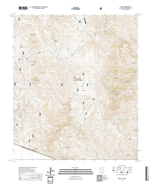 USGS US Topo 7.5-minute map for Ruby AZSON 2021 – American Map Store