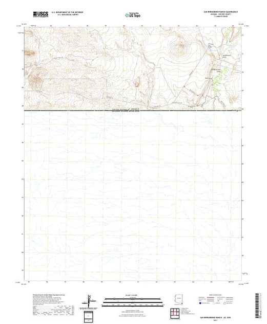 US Topo 7.5-minute map for San Bernardino Ranch AZSON – American Map Store