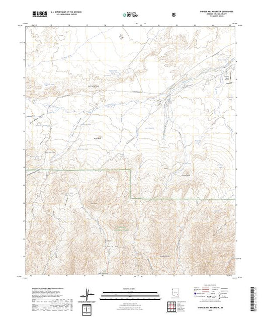 US Topo 7.5-minute map for Shingle Mill Mountain AZ – American Map Store