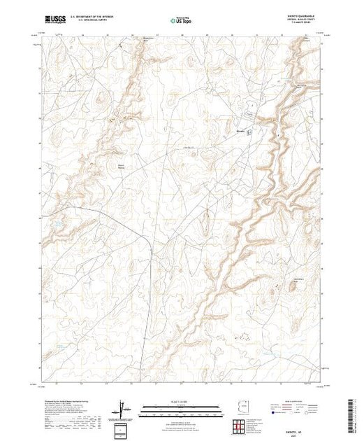 US Topo 7.5-minute map for Shonto AZ – American Map Store