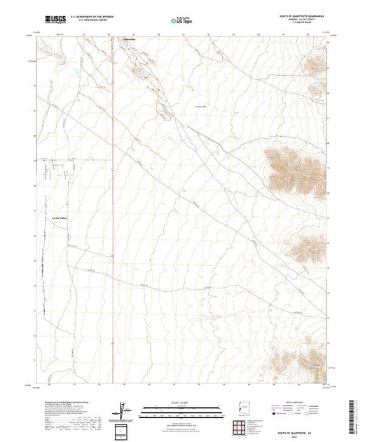 USGS US Topo 7.5-minute map for South of Quartzsite AZ 2021 – American ...