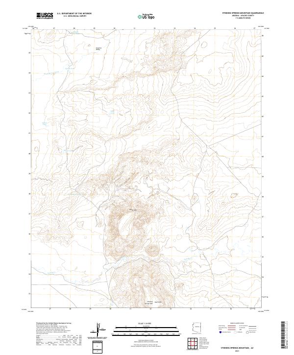 US Topo 7.5-minute map for Stinking Springs Mountain AZ – American Map ...