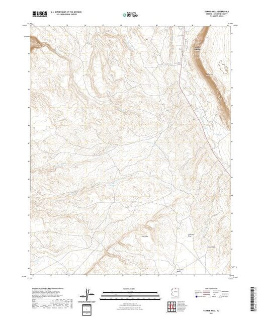 US Topo 7.5-minute map for Tanner Well AZ – American Map Store