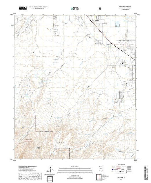 US Topo 7.5-minute map for Thatcher AZ – American Map Store