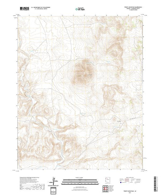 US Topo 7.5-minute map for Trinity Mountain AZ – American Map Store