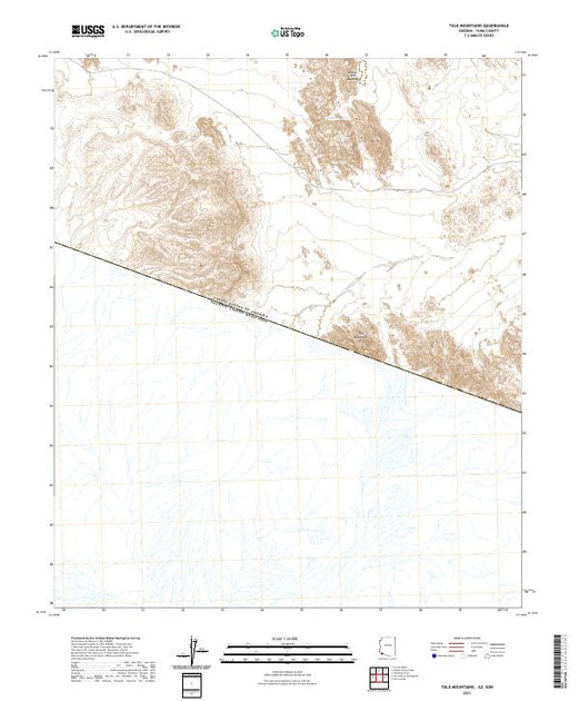 US Topo 7.5-minute map for Tule Mountains AZSON – American Map Store