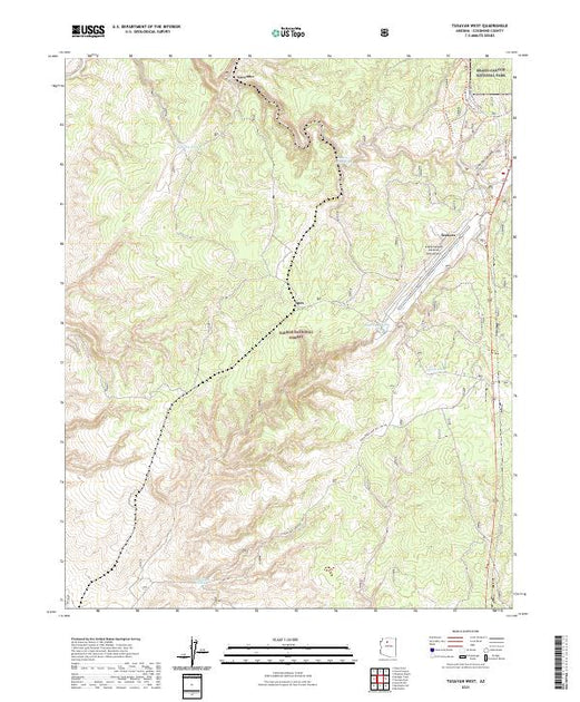 US Topo 7.5-minute map for Tusayan West AZ – American Map Store
