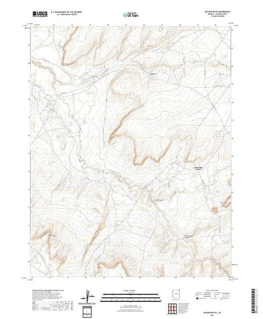 US Topo 7.5-minute map for Walker Butte AZ – American Map Store