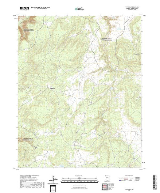 US Topo 7.5-minute map for White Clay AZ – American Map Store