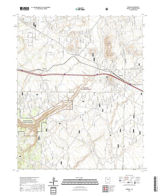 US Topo 7.5-minute map for Winona AZ – American Map Store