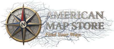 Color Cast Zip Code Style Wall Map of Paramount, CA – American Map Store