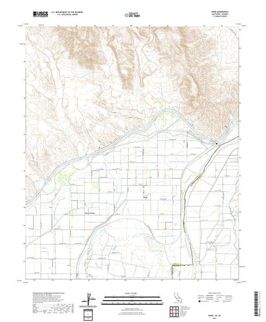 US Topo 7.5-minute map for Bard CAAZ – American Map Store