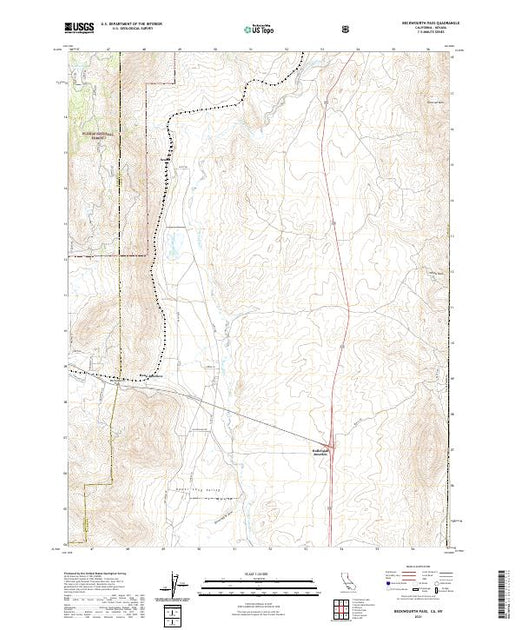 US Topo 7.5-minute map for Beckwourth Pass CANV – American Map Store
