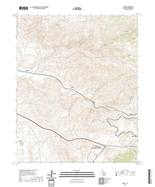 US Topo 7.5-minute map for Bena CA – American Map Store