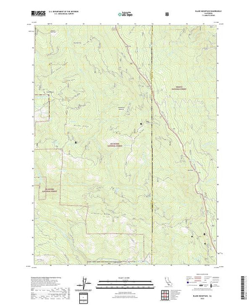 US Topo 7.5-minute map for Blake Mountain CA – American Map Store