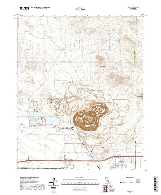 US Topo 7.5-minute map for Boron CA – American Map Store