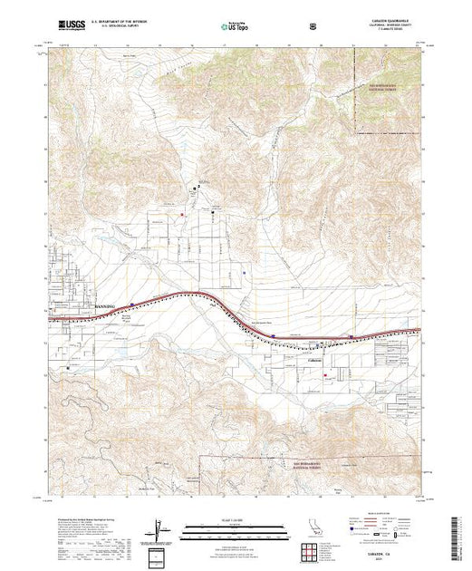 US Topo 7.5-minute map for Cabazon CA – American Map Store
