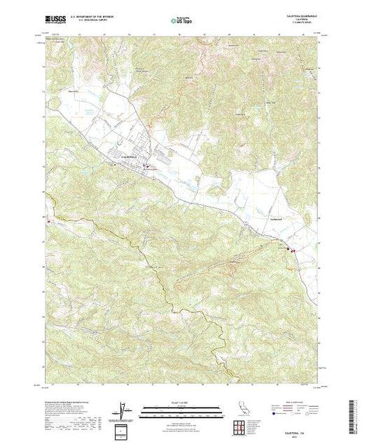US Topo 7.5-minute map for Calistoga CA – American Map Store