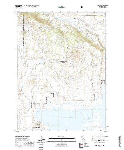 US Topo 7.5-minute map for Carr Butte CAOR – American Map Store