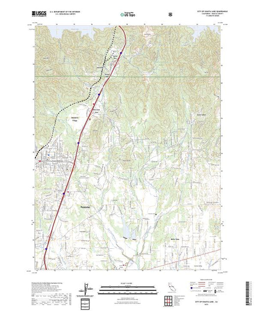 US Topo 7.5-minute map for City of Shasta Lake CA – American Map Store