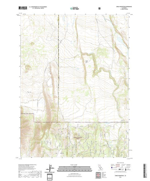 US Topo 7.5-minute map for Coble Mountain CA – American Map Store