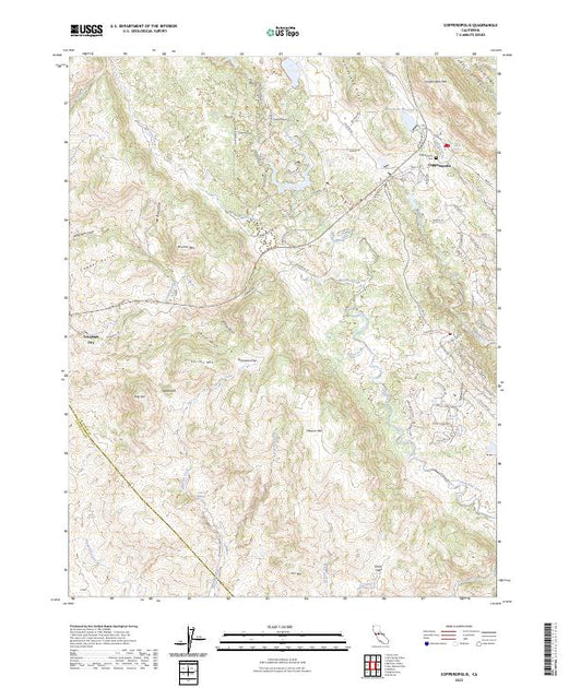 US Topo 7.5-minute map for Copperopolis CA – American Map Store