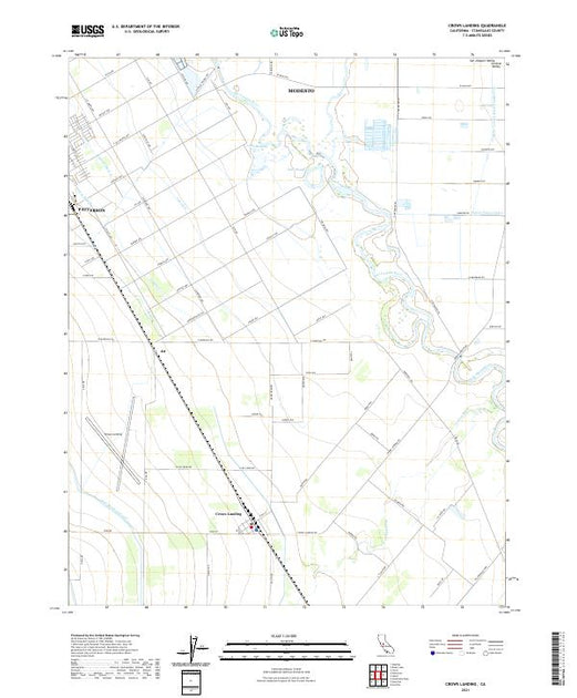 US Topo 7.5-minute map for Crows Landing CA – American Map Store