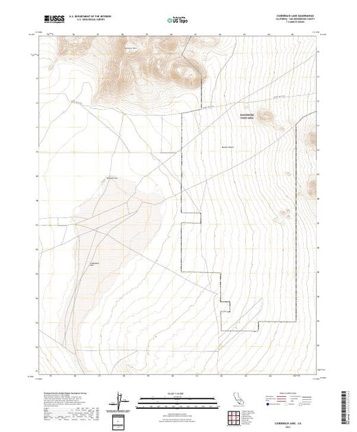 US Topo 7.5-minute map for Cuddeback Lake CA – American Map Store