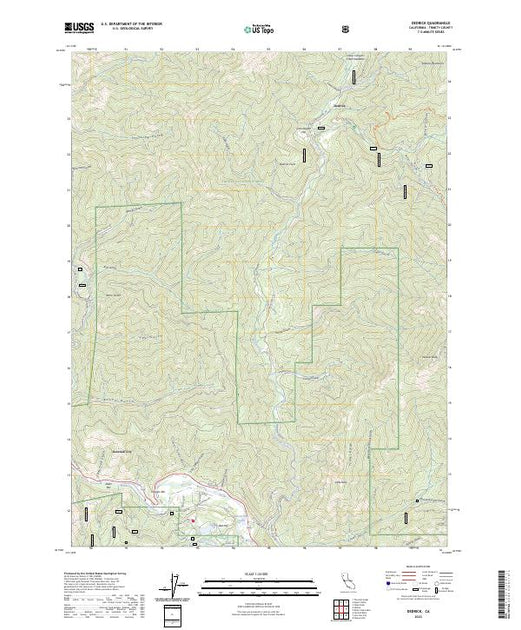 US Topo 7.5-minute map for Dedrick CA – American Map Store