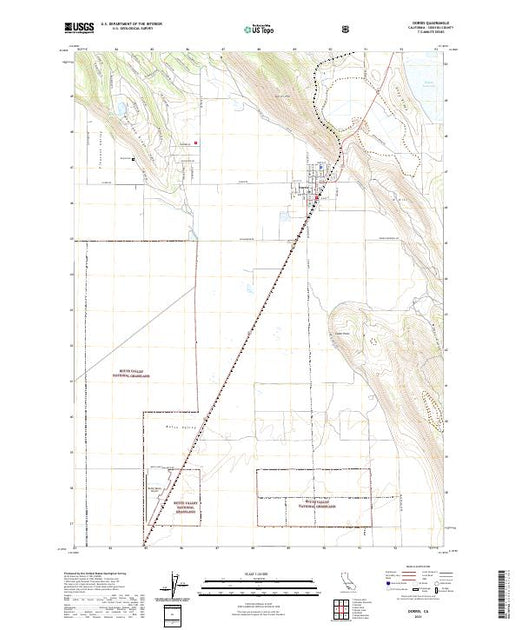 US Topo 7.5-minute map for Dorris CA – American Map Store